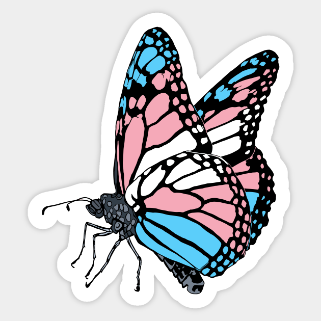 Transgender Butterfly - Transgender Pride - Sticker | TeePublic